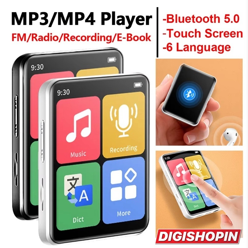 Jual Bluetooth MP3 MP4 Player DAP Touchscreen Mini MP4 Support FM Radio ...