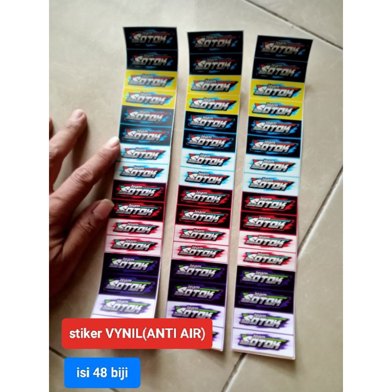 Jual STIKER TEAM SOTOK BAHAN VYNIL(ANTI AIR) ISI 46 PCS | Shopee Indonesia