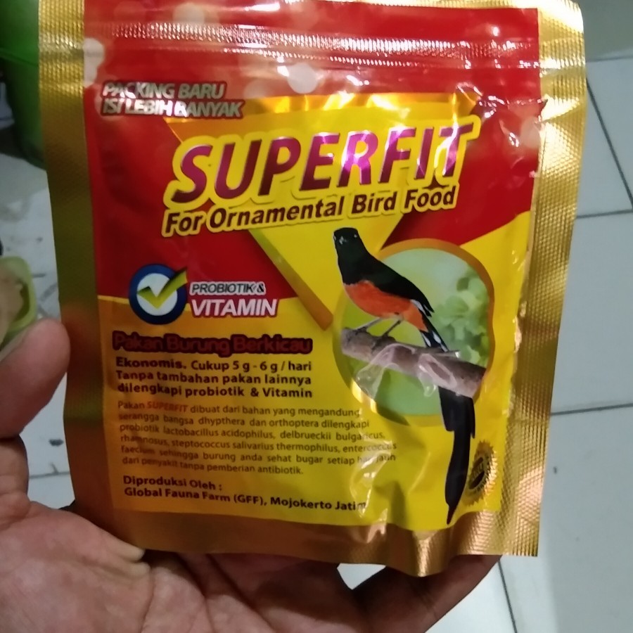 Jual PAKAN BURUNG VOER SUPER FIT GOLD POR SUPER VIT VOR PROBIOTIK DAN ...