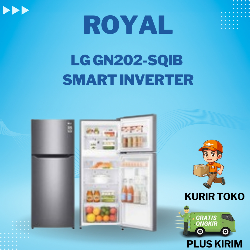 Jual KULKAS 2 PINTU LG 202-SQIB INVERTER | Shopee Indonesia