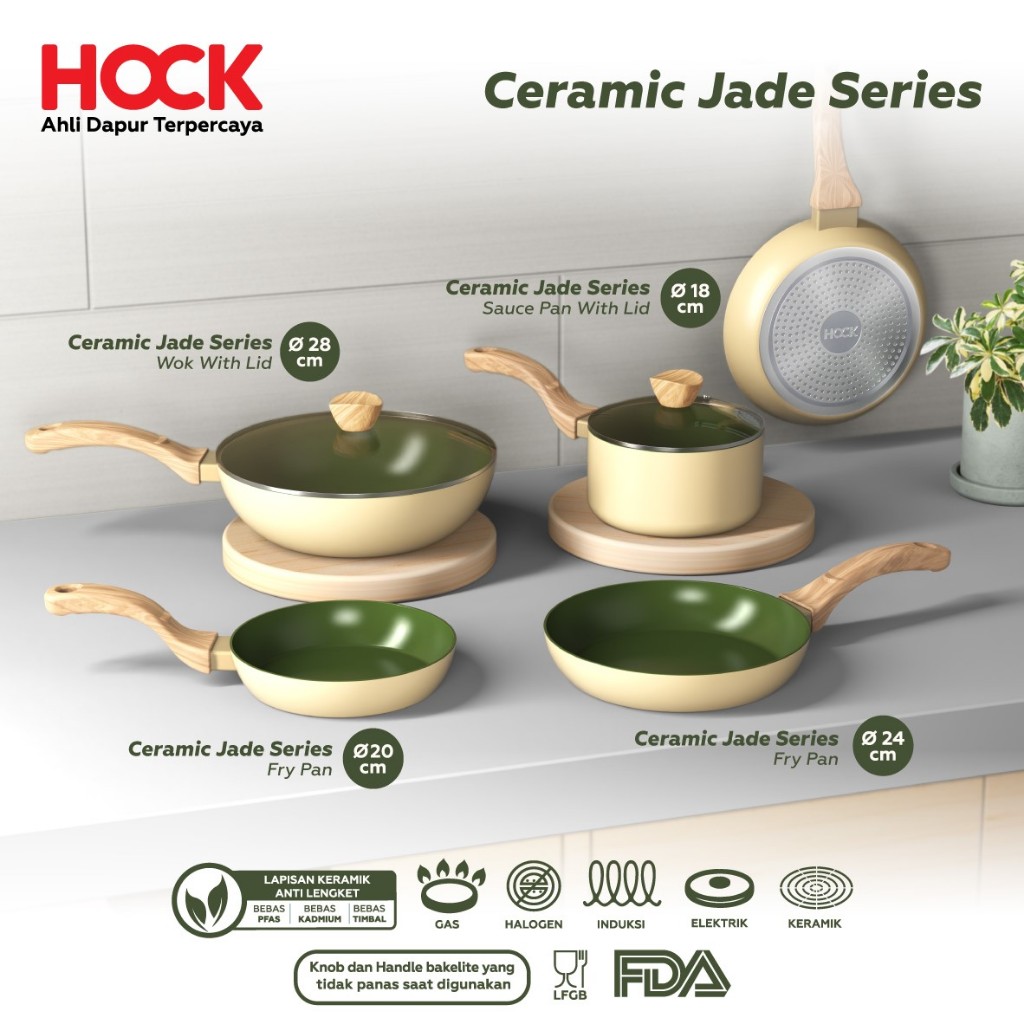 Jual Hock Panci Jade Series / Wok / Sauce Pan / Fry Pan 20cm & 24cm ...