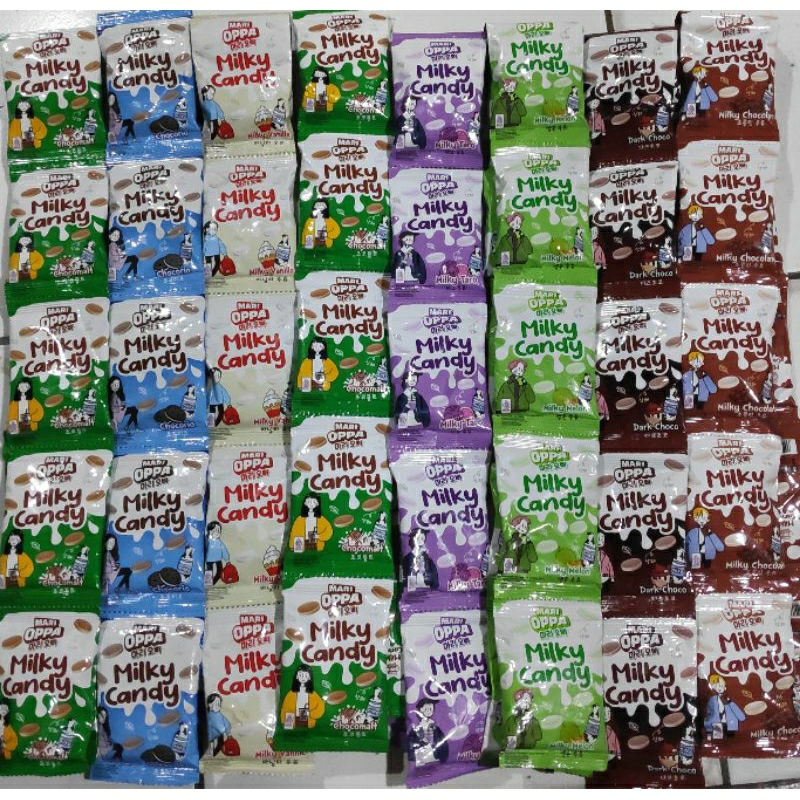 Jual Permen Mari Oppa Milky Candy Varian Rasa ( isi 10 pcs @12gr ...