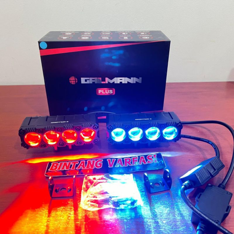 Jual LAMPU LED MINI LASER 4 MATA GALMAN PLUS BLUE LENS DEVIL ICE BLUE ...