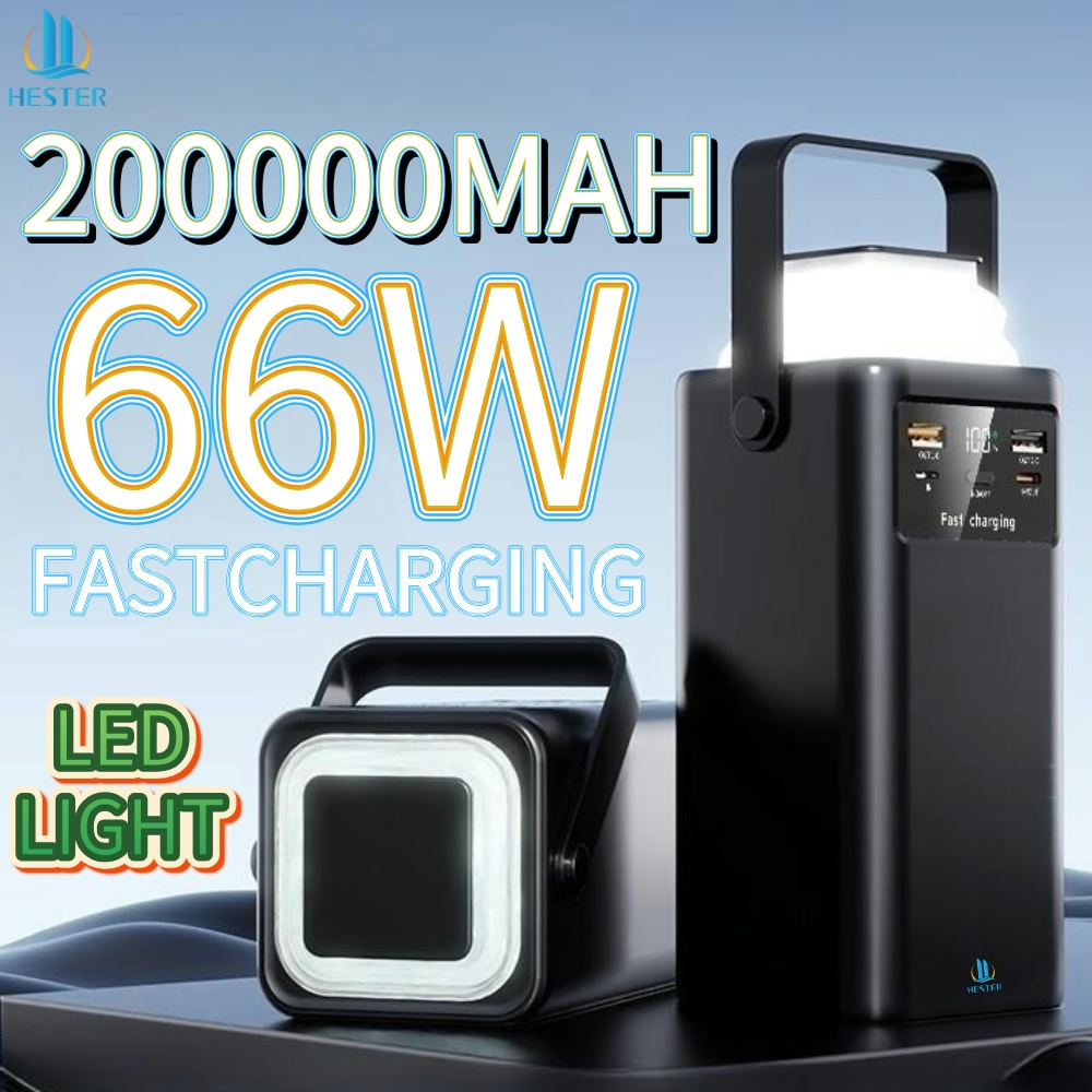 Jual Hester power bank 200000mah powerbank fast charging 66W power bank ...