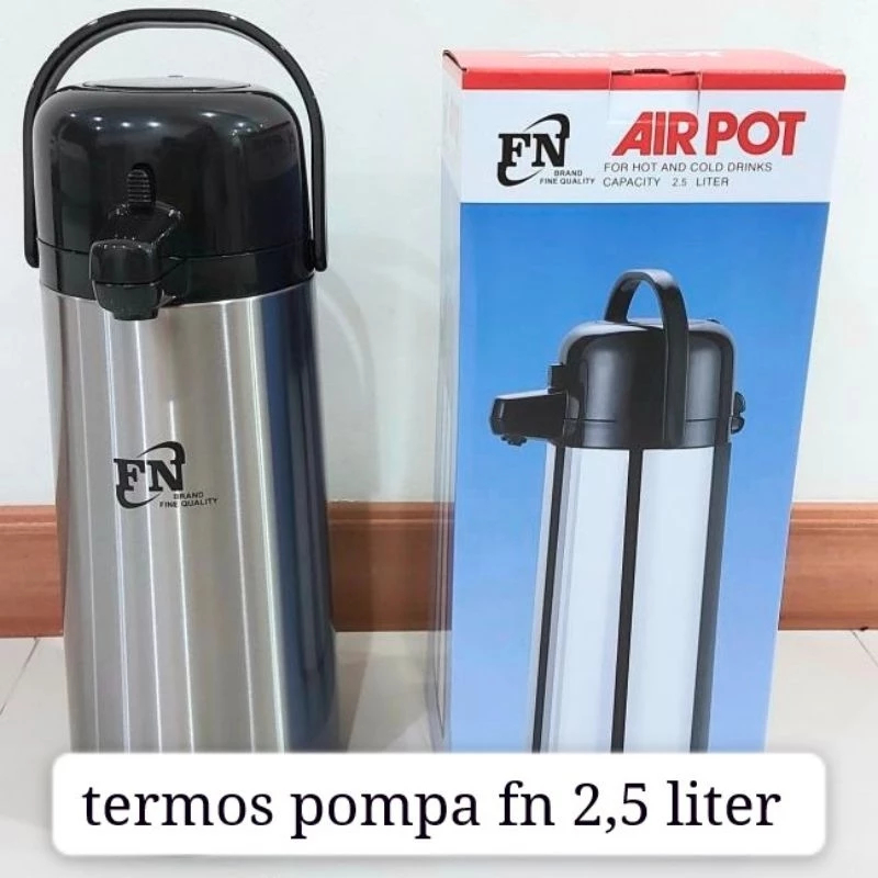 Jual TERMOS POMPA FN 2,5 LITER STAINLESS STEEL/TERMOS PENCET AIR PANAS FN/TERMOS SERBAGUNA ...