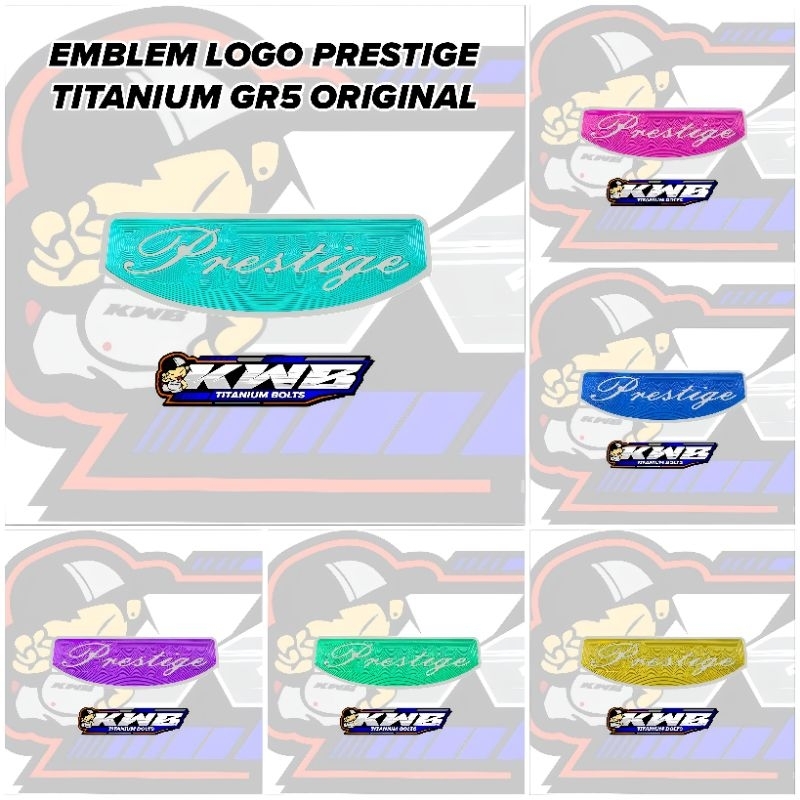 Jual Emblem logo prestige titanium gr5 original warna lengkap | Shopee ...