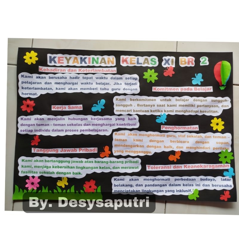 Jual hiasan dinding kelas keyakinan kelas bisa request | Shopee Indonesia