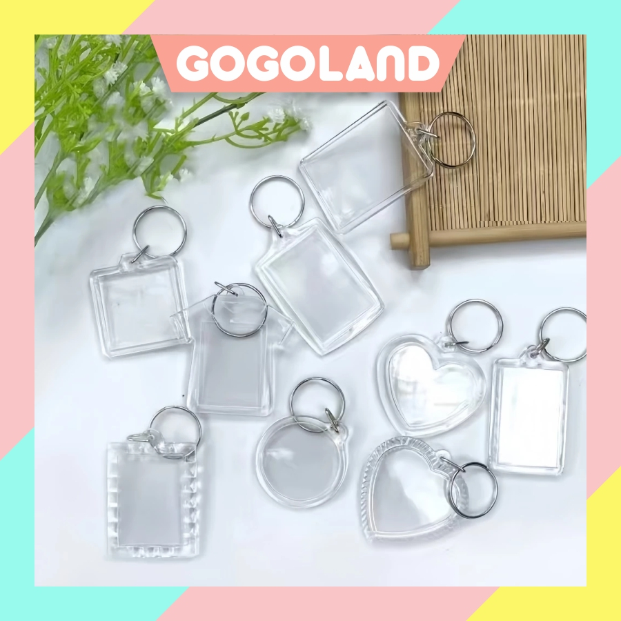 Jual GOGOLAND Gantungan Kunci Ganci Akrilik Insert Paper Photo Keychain ...