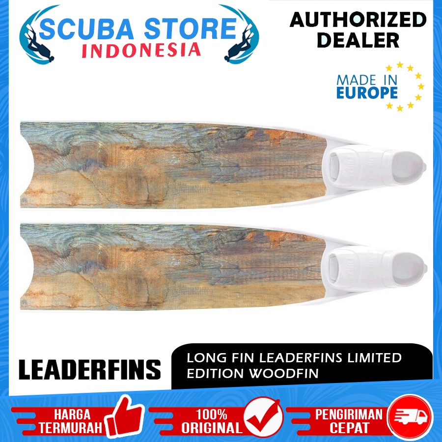 Jual Long Fin Leaderfins Limited Edition Woodfin Pure Carbon Fiberglass ...