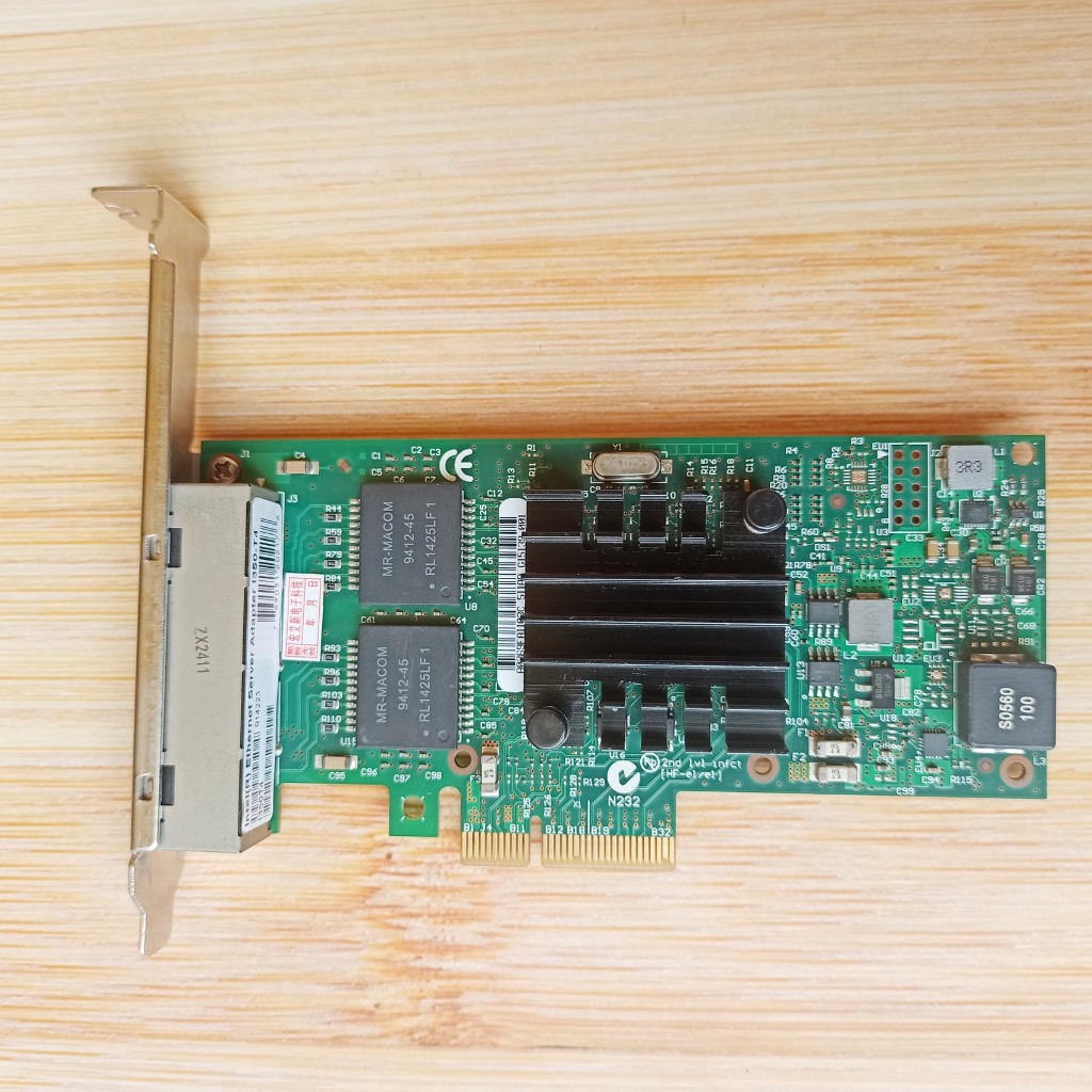 Jual lan card 4 port intel gigabit i350-t4 support mikrotik i350t4 quad 1000 network server ...