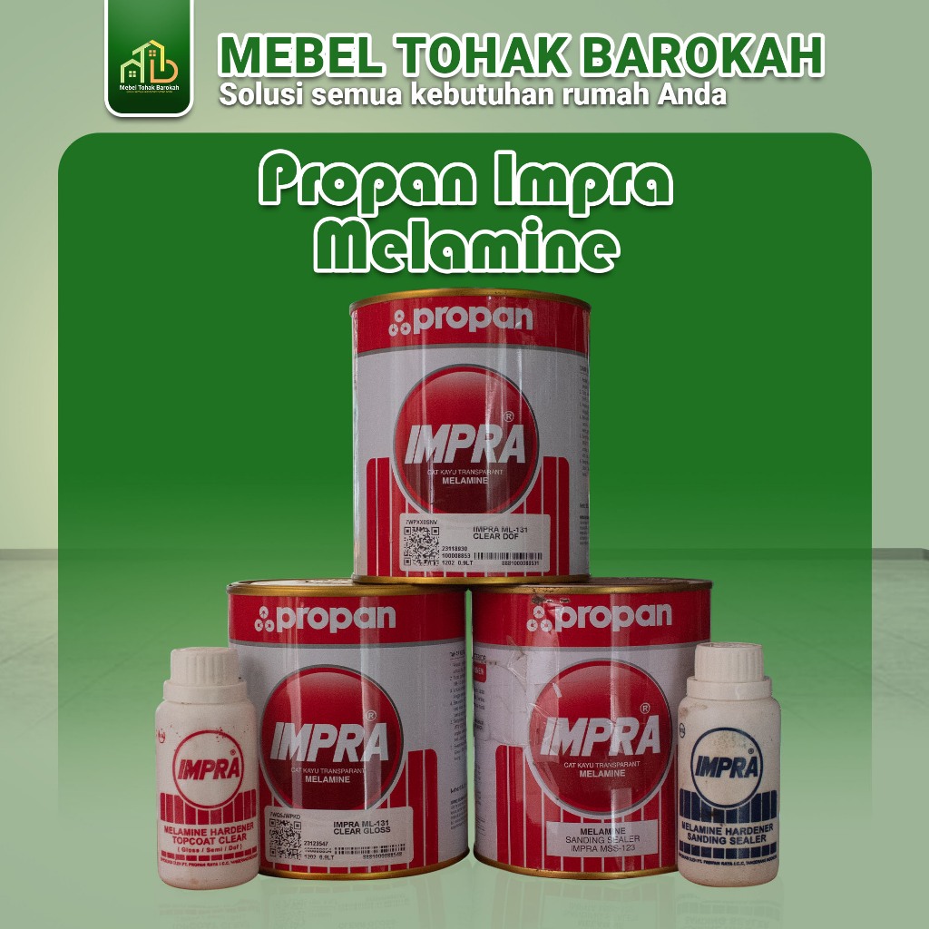 Jual CAT PROPAN IMPRA MELAMINE CLEAR & SENDING 1 LITER + HARDENER ...