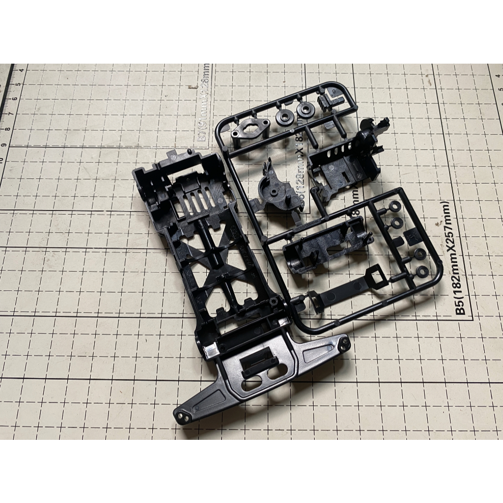 Jual Chasis / sasis zero original tamiya set + gearbox/ girboks hitam ...