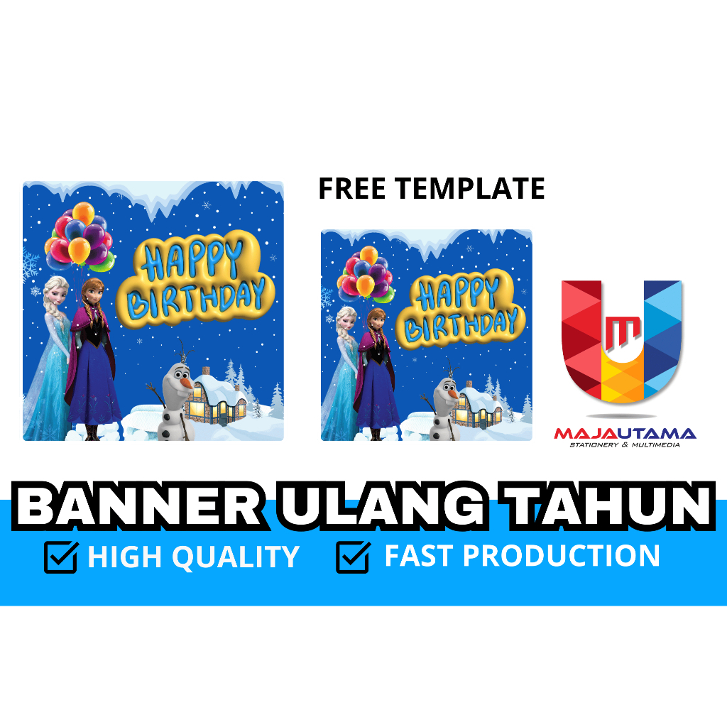 Jual BANNER ULANG TAHUN / BACKDROP ULTAH / SPANDUK ULTAH CUSTOM ANAK ...