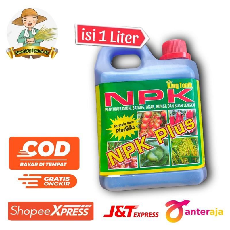 Jual Pupuk Cair NPK KING TONIK Plus GA3 isi 1 Liter | Shopee Indonesia