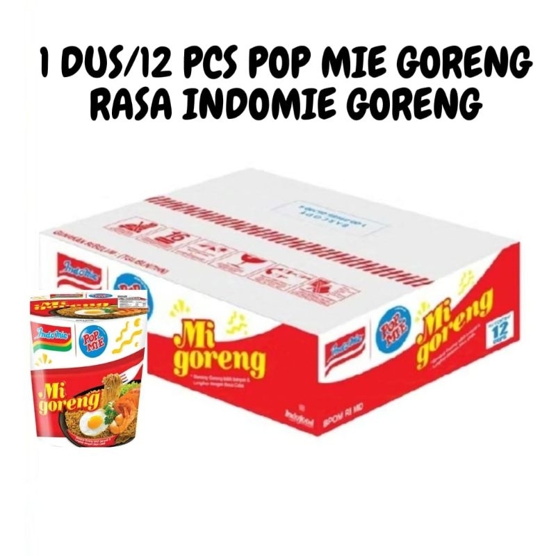 Jual 1 DUS/12 PCS POP MIE GORENG RASA INDOMIE GORENG 80 GRAM NEW PRODUK ...