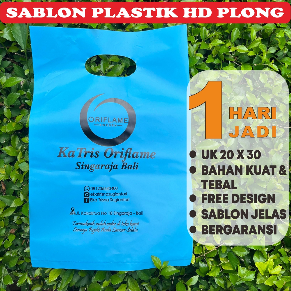 Jual Plastik Sablon Packing Olshop HD Plong 20X30 Murah, FREE DESIGN ...