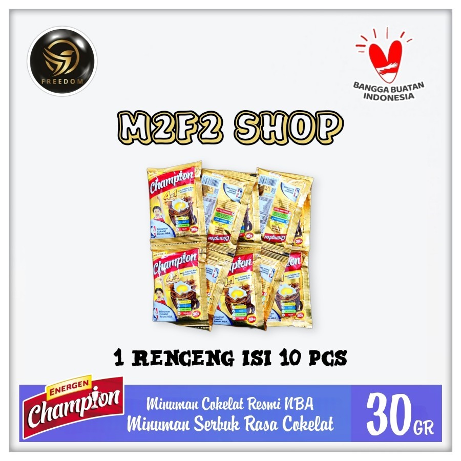 Jual Susu Bubuk Champion Energen Sachet Cokelat - 30 gr (Kemasan 1 ...
