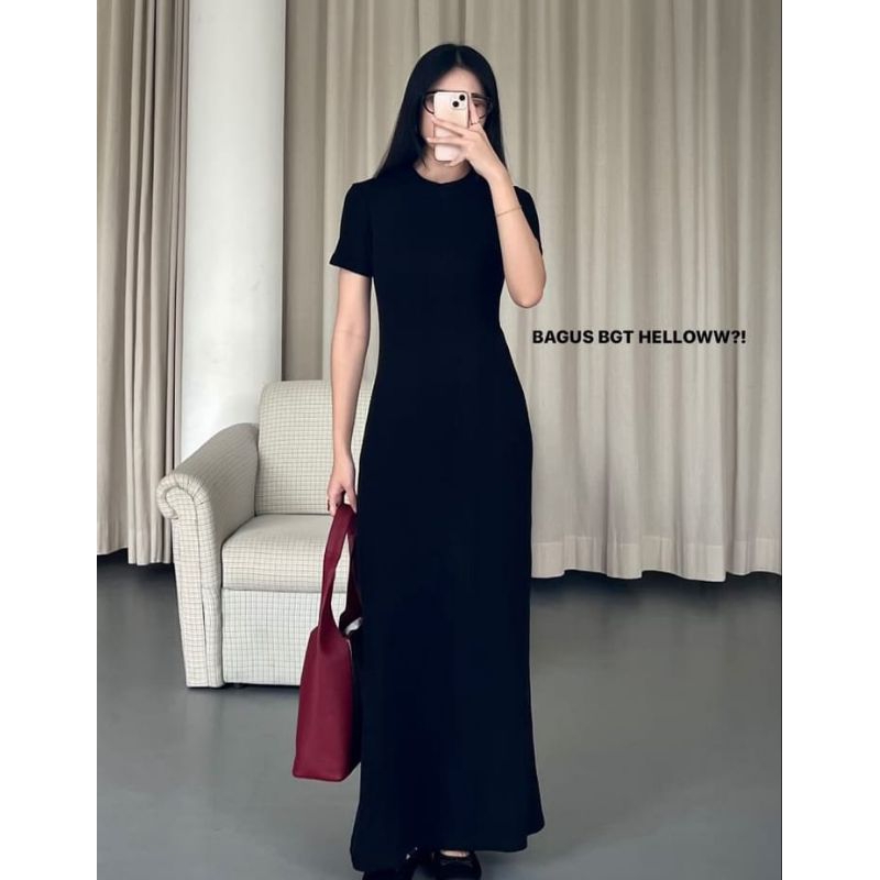 Jual Unix- Inner Lengan Pendek Basic Knit Premium-Gaun Bodycon | Shopee ...