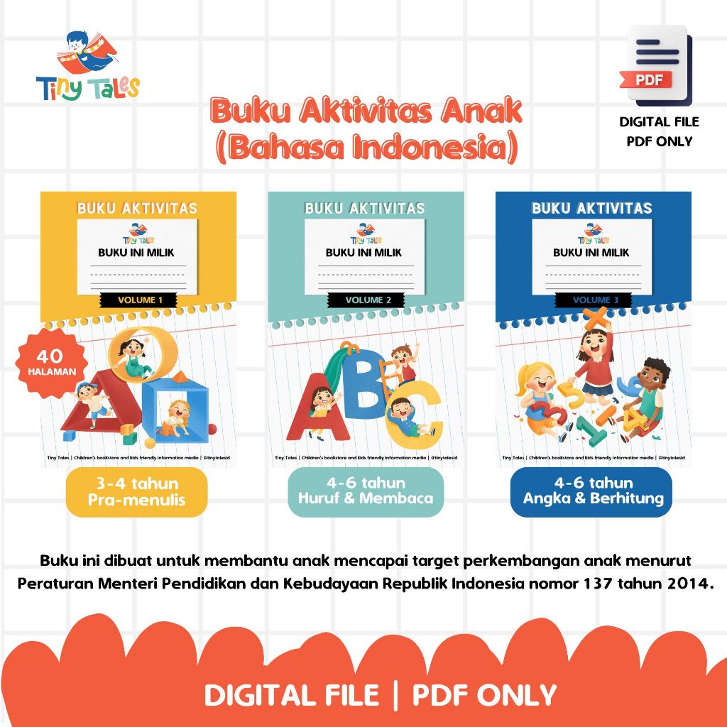 Jual PRINTABLE WORKSHEET ANAK - Pra Menulis, Angka, Huruf, dan Coding ...