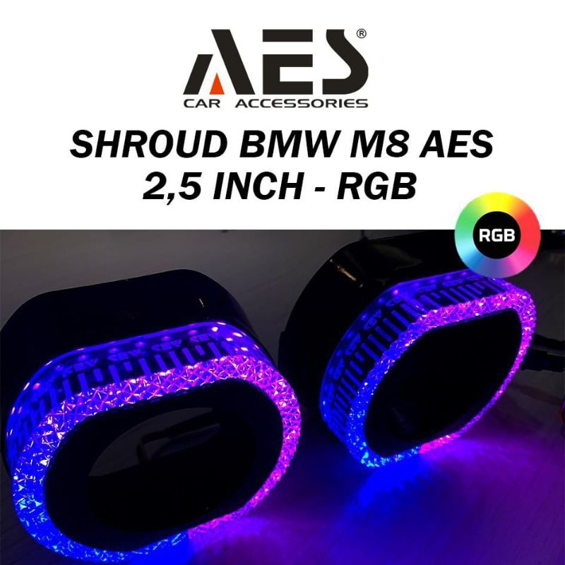 Jual SHROUD BMW M8 CRYSTAL LAZY CUSTOM 5D 2.5 INCH WELCOME LIGHT AES ...