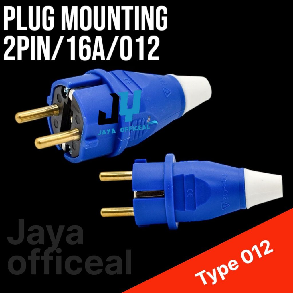 Jual PLUG MOUNTING 2PIN 16A TYPE 012/Plug Mounting Male Steker 2P 16A ...
