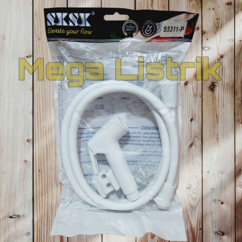 Jual Jet Shower Toilet plastik PVC / selang + Hand Shower cebok putih ...