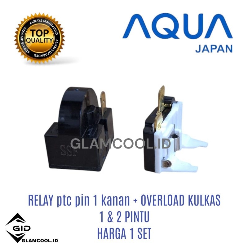 Jual RELAY PIN 1 KANAN + PTC OVERLOAD KULKAS AQUA 1 PINTU-2 PINTU ...
