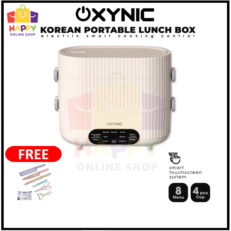 Jual OXYNIC Korean Portable Lunch Box Electric - Touch Screen | Shopee ...