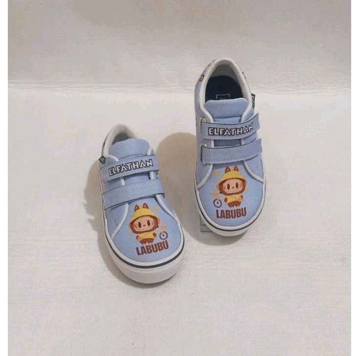 Jual ADS - Sepatu anak karakter Labubu biru | free cetak nam. & foto ...
