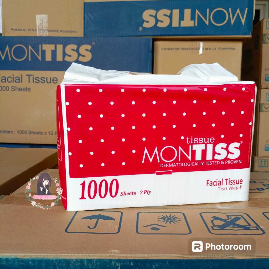 Jual MONTISS TISU 1000 sheet/montis tissue wajah serbaguna 2ply-1000 ...