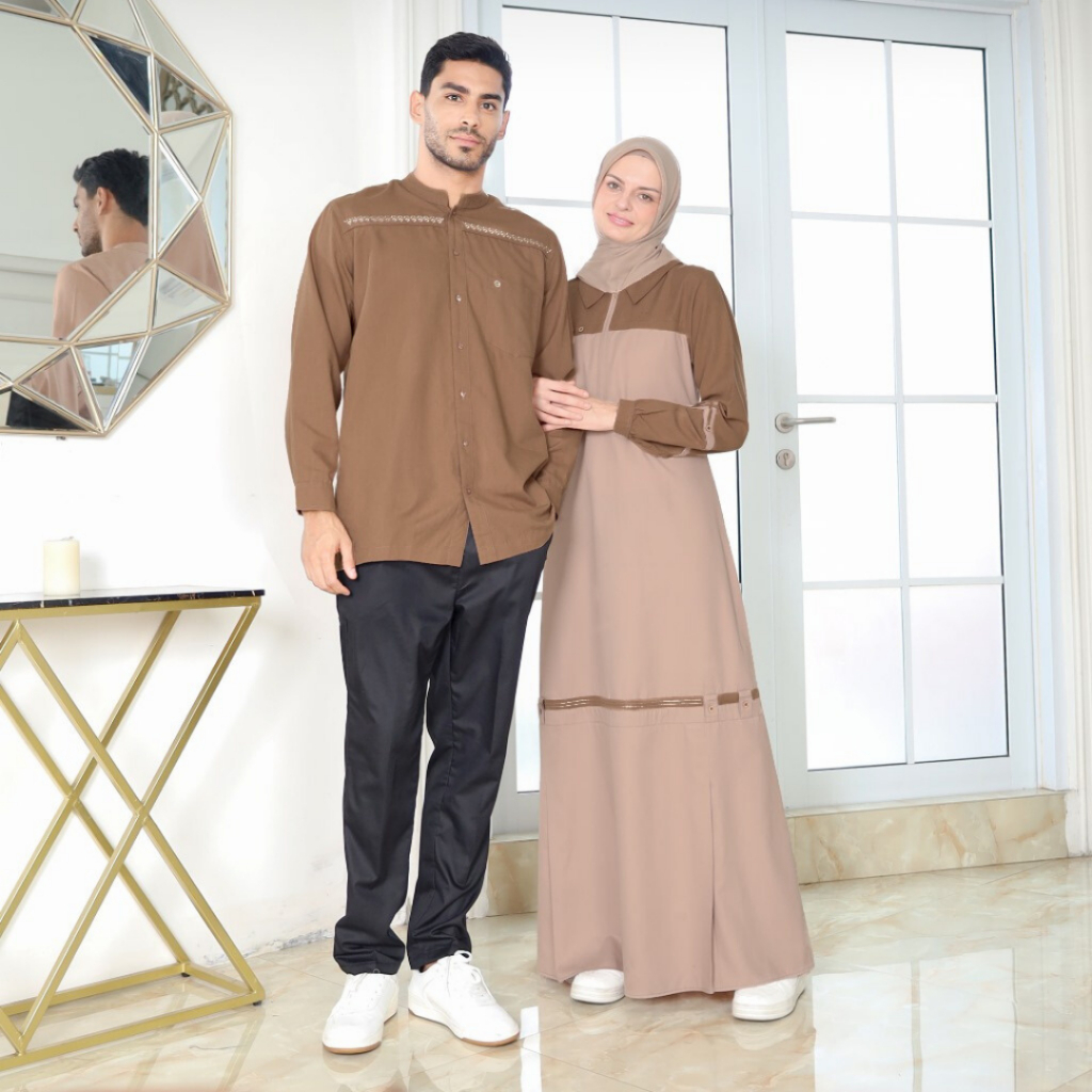 Jual SET COUPLE ETHICA 2025 COUPLE 191 TANIN BROWN MODEL BAJU PASANGAN ...