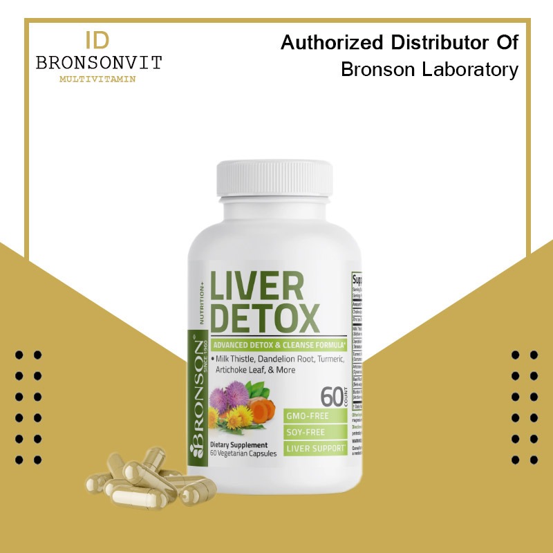 Jual Bronson Liver Detox Advanced Cleansing Formula Milk Thistle ...