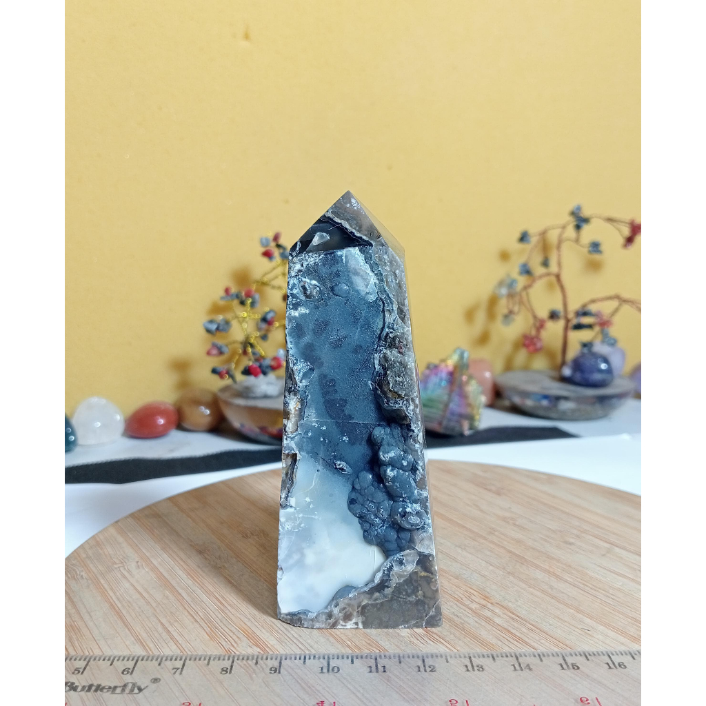 Jual Batu Natural Tower Lava Agate Rough Point UV Reactive (1) | Shopee ...