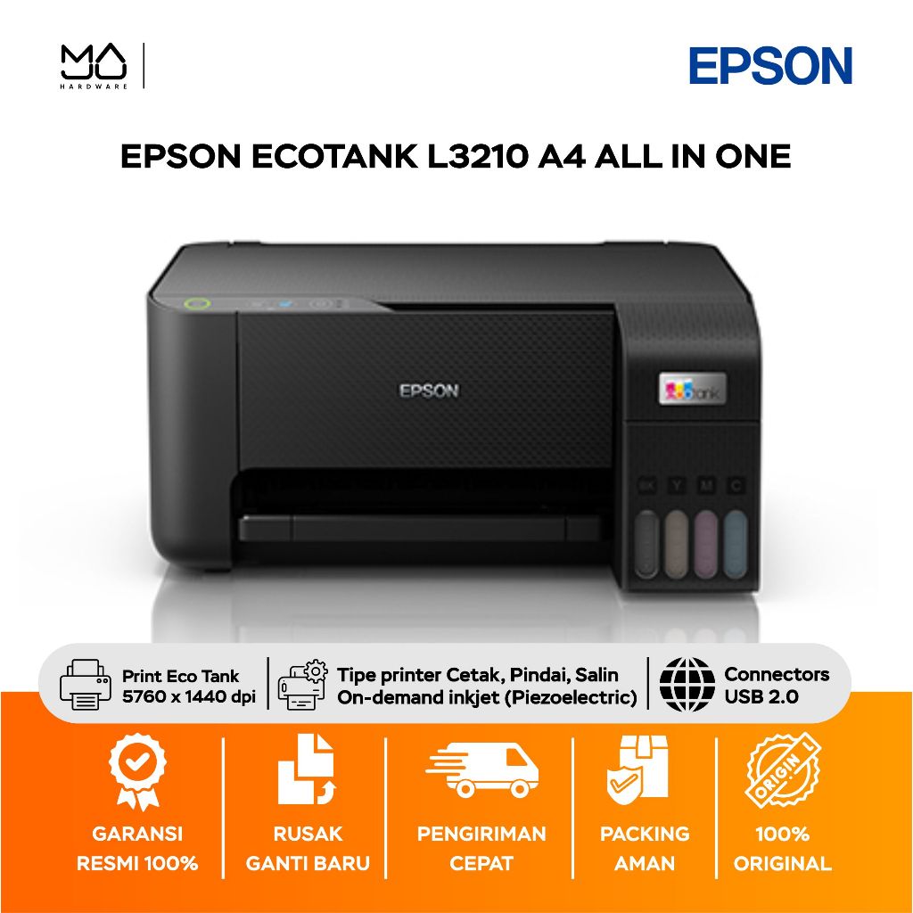 Jual Printer Epson EcoTank L3210 A4 All-in-One Ink Tank Printer - Garansi Resmi | Shopee Indonesia