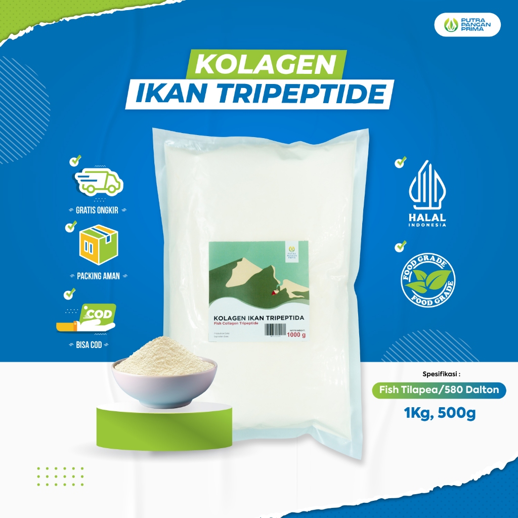 Jual Bubuk Kolagen Ikan Tripeptide Fish Collagen Powder 500gr 1kg ...