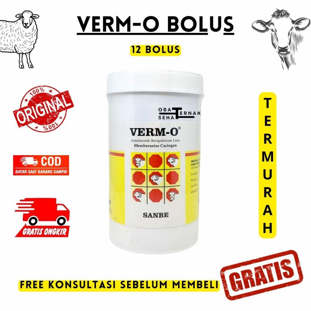 Jual VERM O 12 Bolus - obat Cacing Sapi Kuda Kambing Domba | Shopee ...