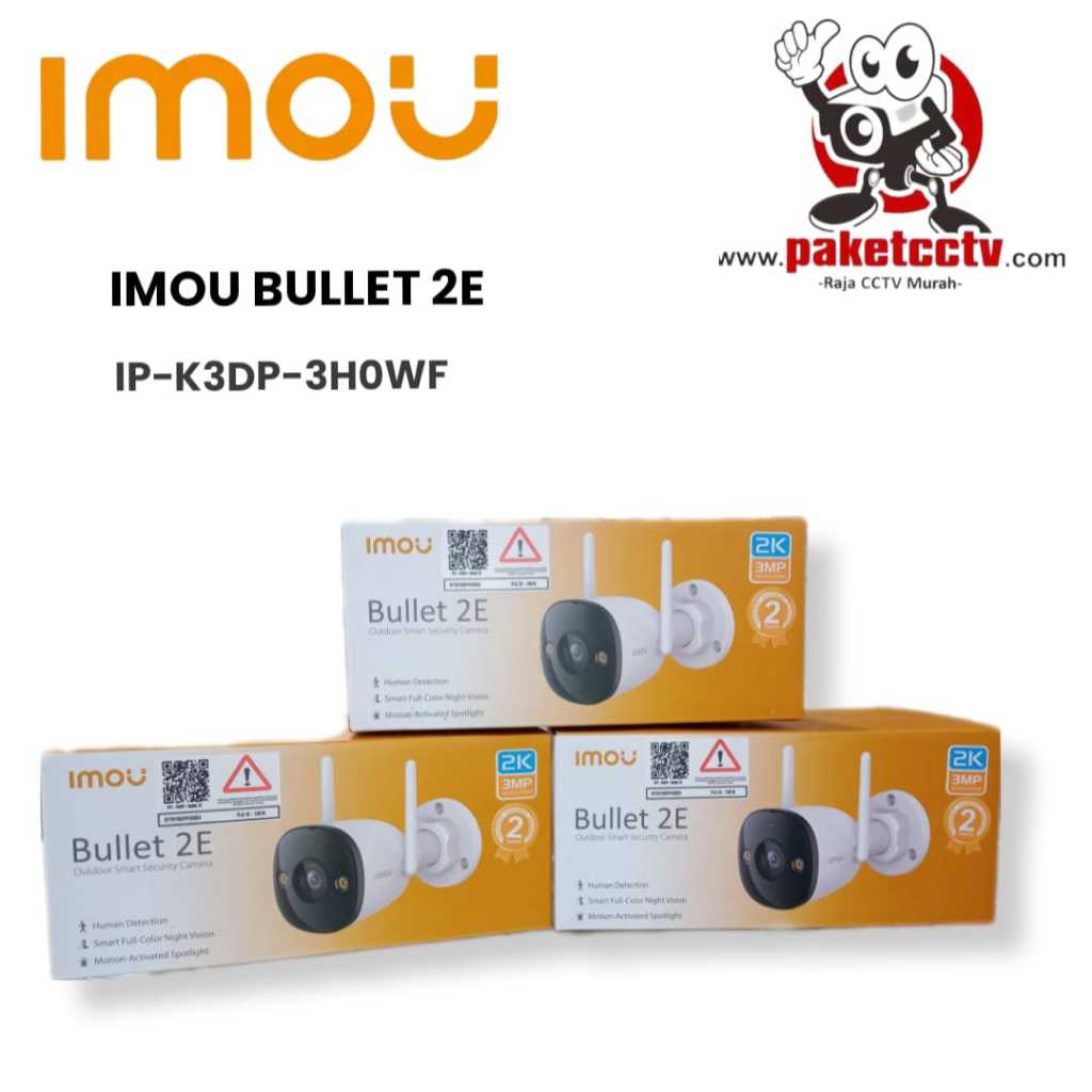 Jual IMOU BULLET 2E 3MP 2K IPC-K3DP-3H0WF COLORNIGHT VISION OUTDOOR ...