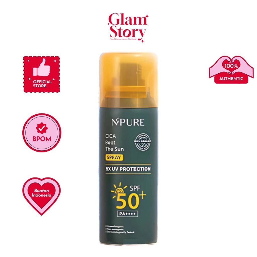 Jual NPURE CICA BEAT THE SUN SPRAY HEALTHY GLOW & SPF PROTECTION SPF 50 ...