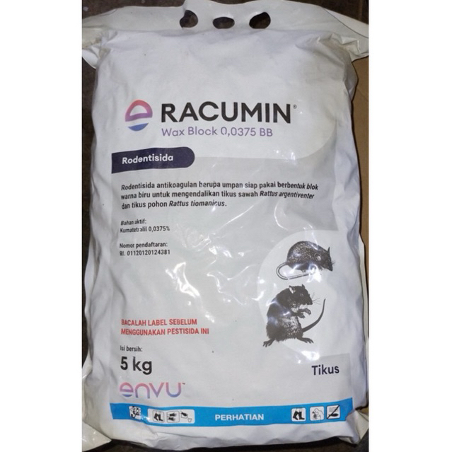 Jual RODENTISIDA RACUMIN WAX BLOCK 0,0375 BB 5 KG ENVU/RACUN TIKUS ...