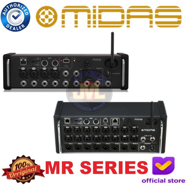Jual Midas MR12 MR18Tablet-controlled Digital Mixer MR-12 MR-18 ...