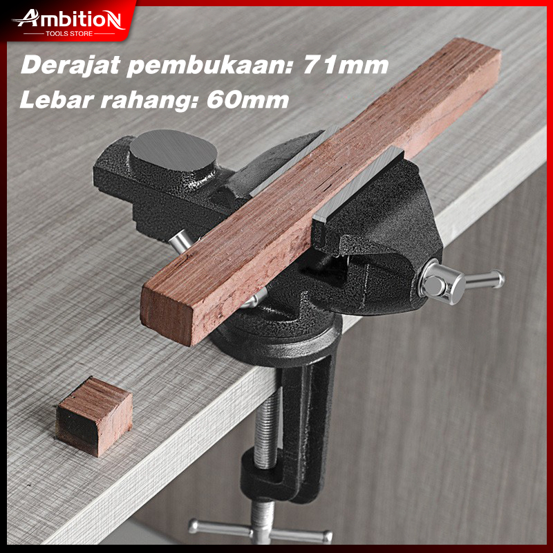 Jual [Ready stock]Vise Besi 60 MM 360 rotation catok meja ragum desk ...