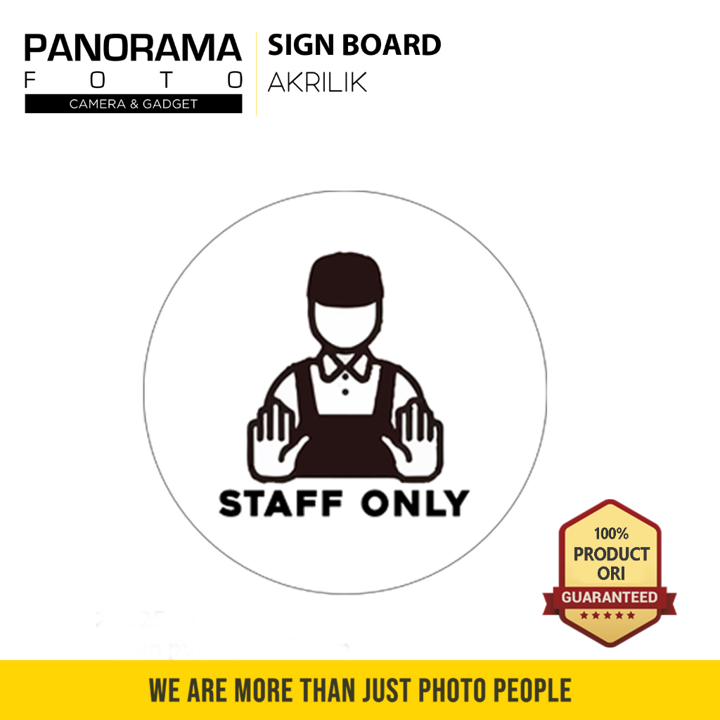 Jual Papan Staff Only Sign Board Akrilik Custom Acrylic Tempel Signage ...