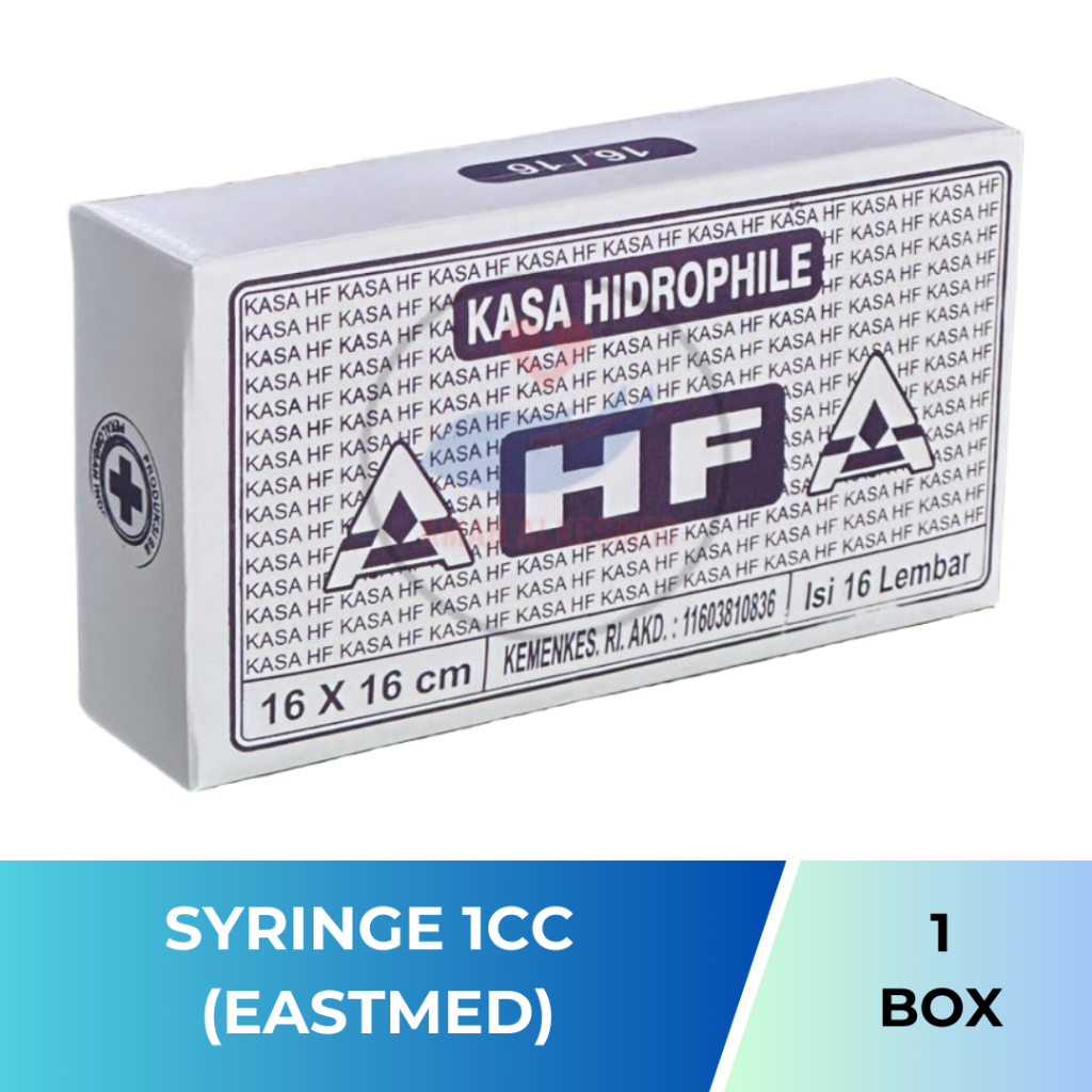 Jual Isi 16 Lembar Kasa Hidrofil 16 x 16 Kotak HF / Kassa Steril Hidrofile Husada Farma Ukuran ...