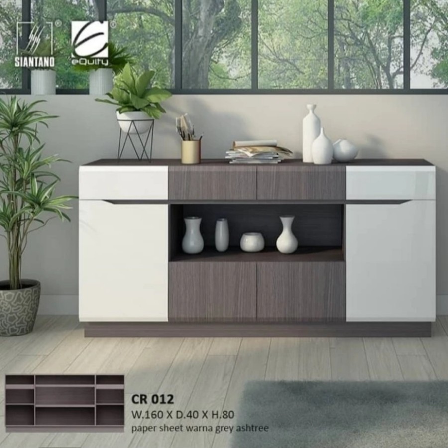 Jual Rak Tv Buffet Meja Serbaguna Credenzia SideBoard CR 012 SIANTANO | Shopee Indonesia