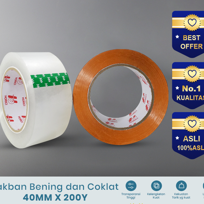 Jual Solasi Lakban Bening Transparan / Isolasi Solatip Clear Besar dan ...