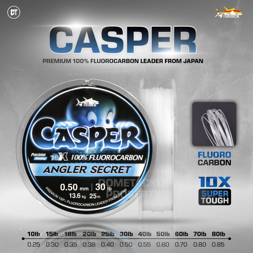 Jual Senar Leader Casper 100% Premium Fluorocarbon 25 Meter Firelock ...