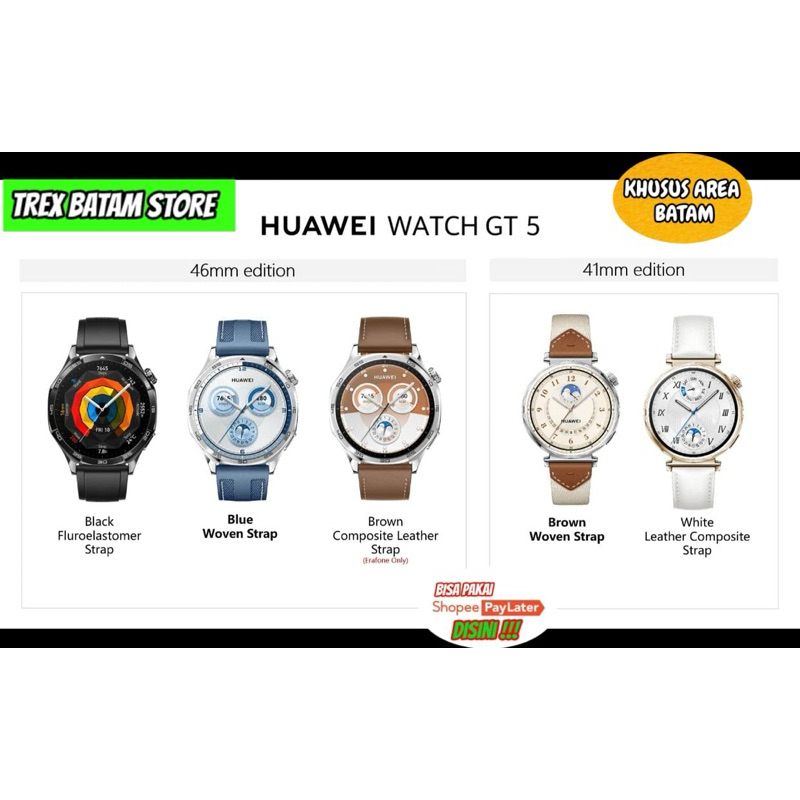 Jual HUAWEI WATCH GT 5 SERIES 41 MM & 46 MM GARANSI RESMI [ BATAM ...