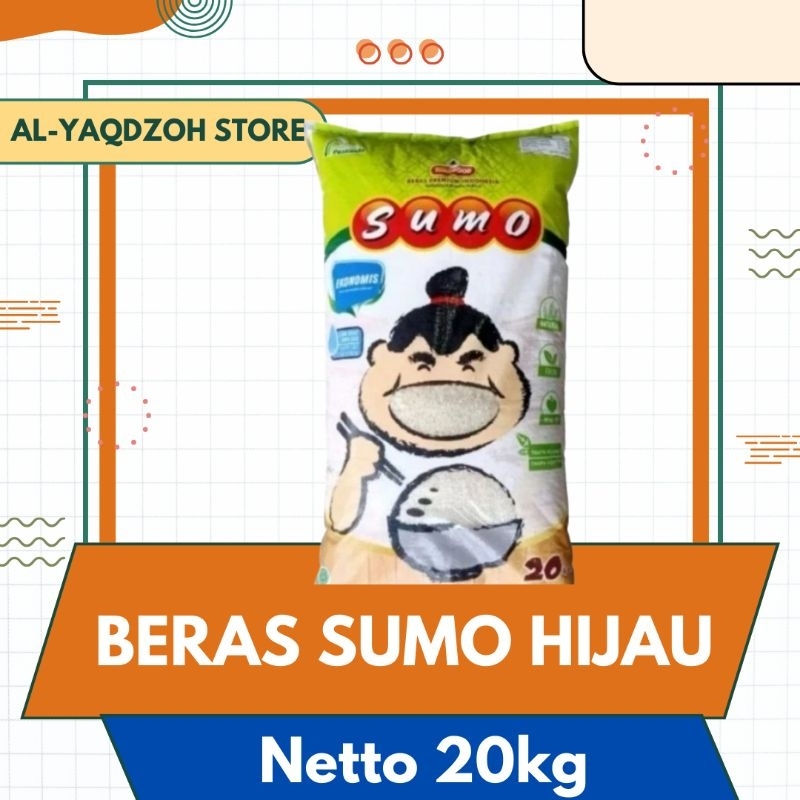 Jual Beras Premium SUMO | Kemasan HIJAU | Netto 20KG | Shopee Indonesia