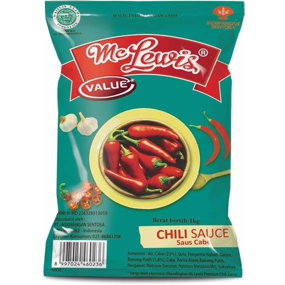 Jual Mc Lewis Chili / Saos Sambal Mc Lewis 500 Gram - 1 Kg | Shopee ...
