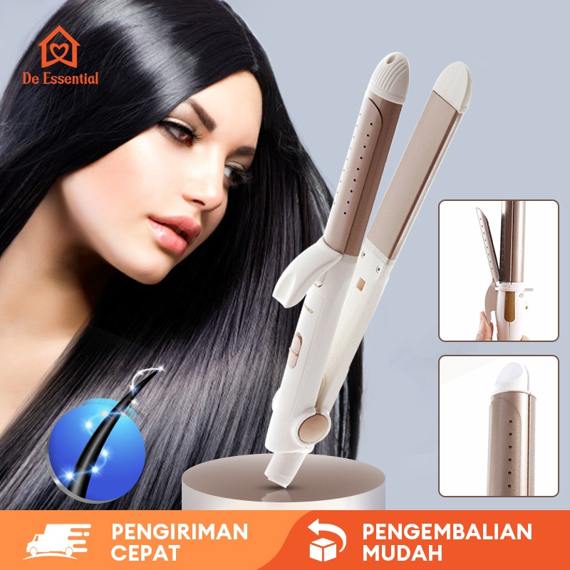 Jual De Essential Alat Catokan Rambut Curly 2in1 1173 - Catok Keriting ...